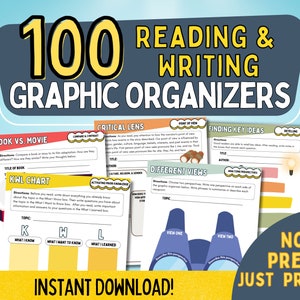 100 Organizadores gráficos para lectura y escritura Imprimibles ...