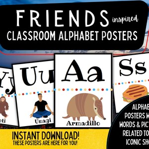 Alphabet Posters | Classroom Alphabet Bulletin Board | A-Z Friends ...