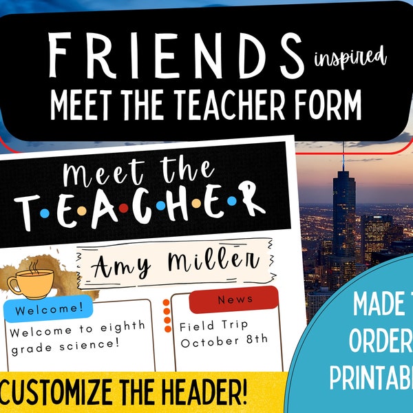Friends Teacher - Etsy