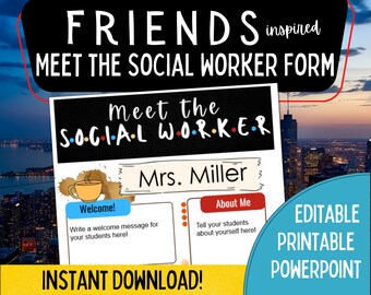 Meet the Social Worker Flyer, Canva Template Editable, Personalized ...