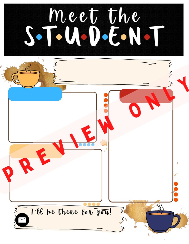 Meet the Student EDITABLE PRINTABLE Form | Student Form | Back to ...