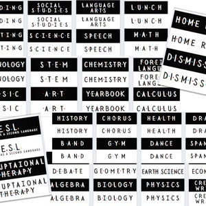 School Subject Labels | Schedule Cards | Daily Schedule | Friends ...