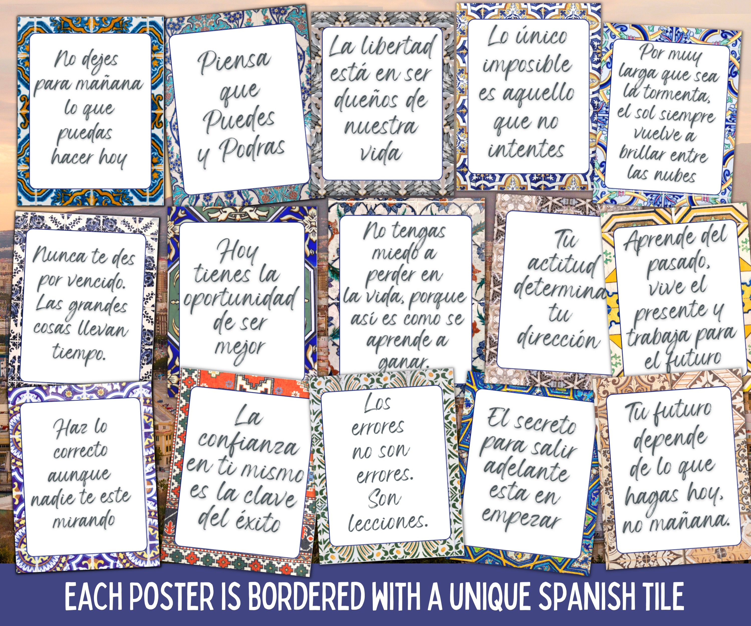 Growth Mindset Posters Spanish | Spanish Classroom Posters | Palabras ...