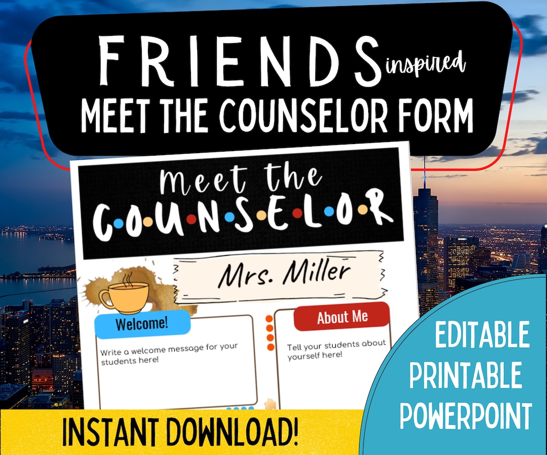 Meet the Counselor EDITABLE PRINTABLE Form | Guidance Counselor Form ...