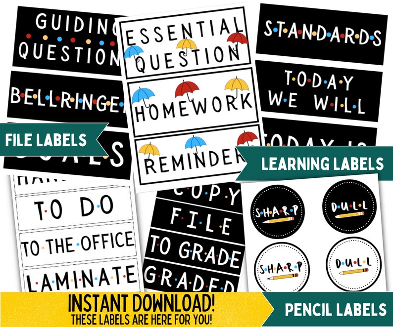 Classroom Labels Teacher Labels Organization Labels - Etsy