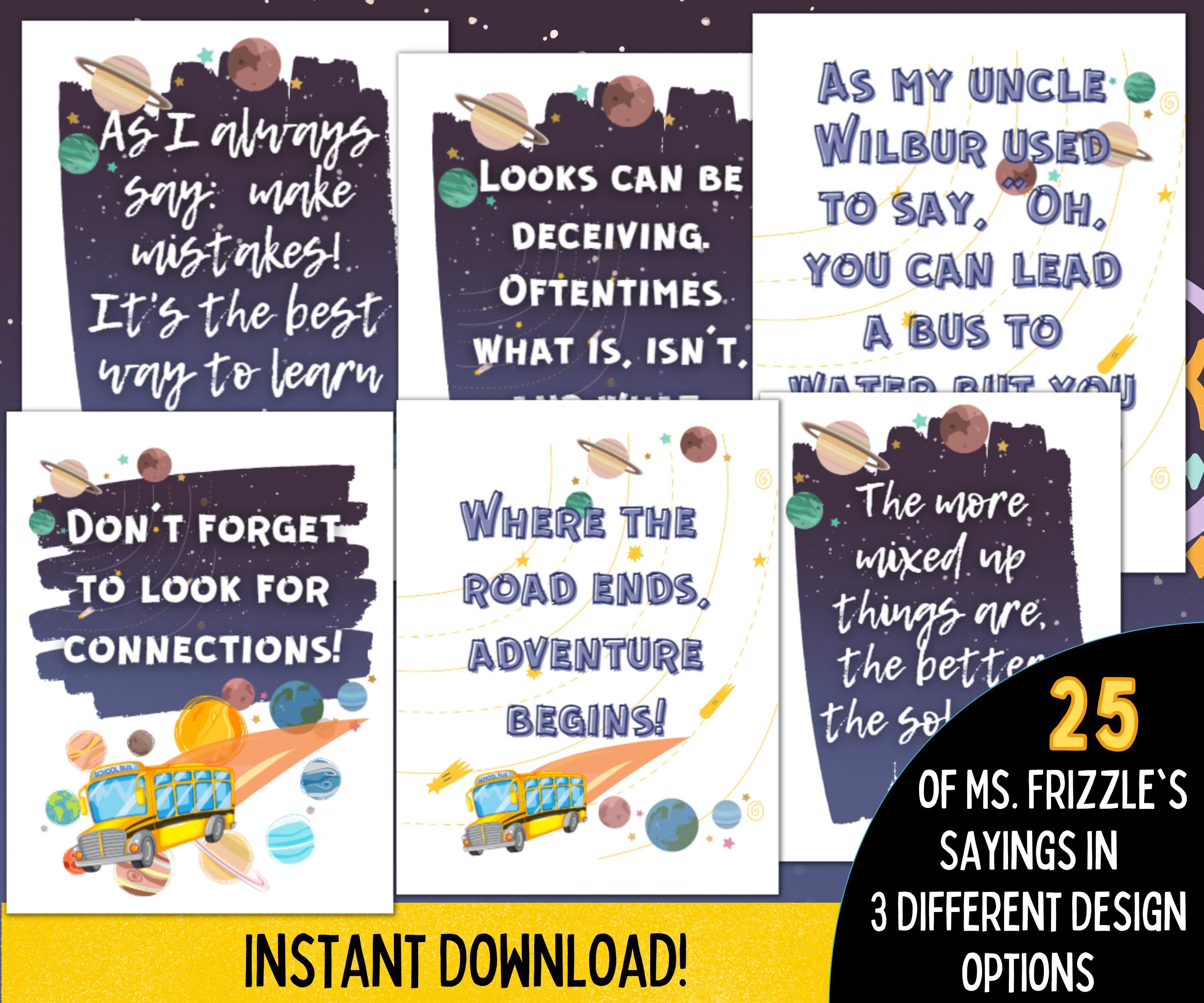 Magic School Bus Posters Classroom Posters Download Prints Ms Frizzle ...