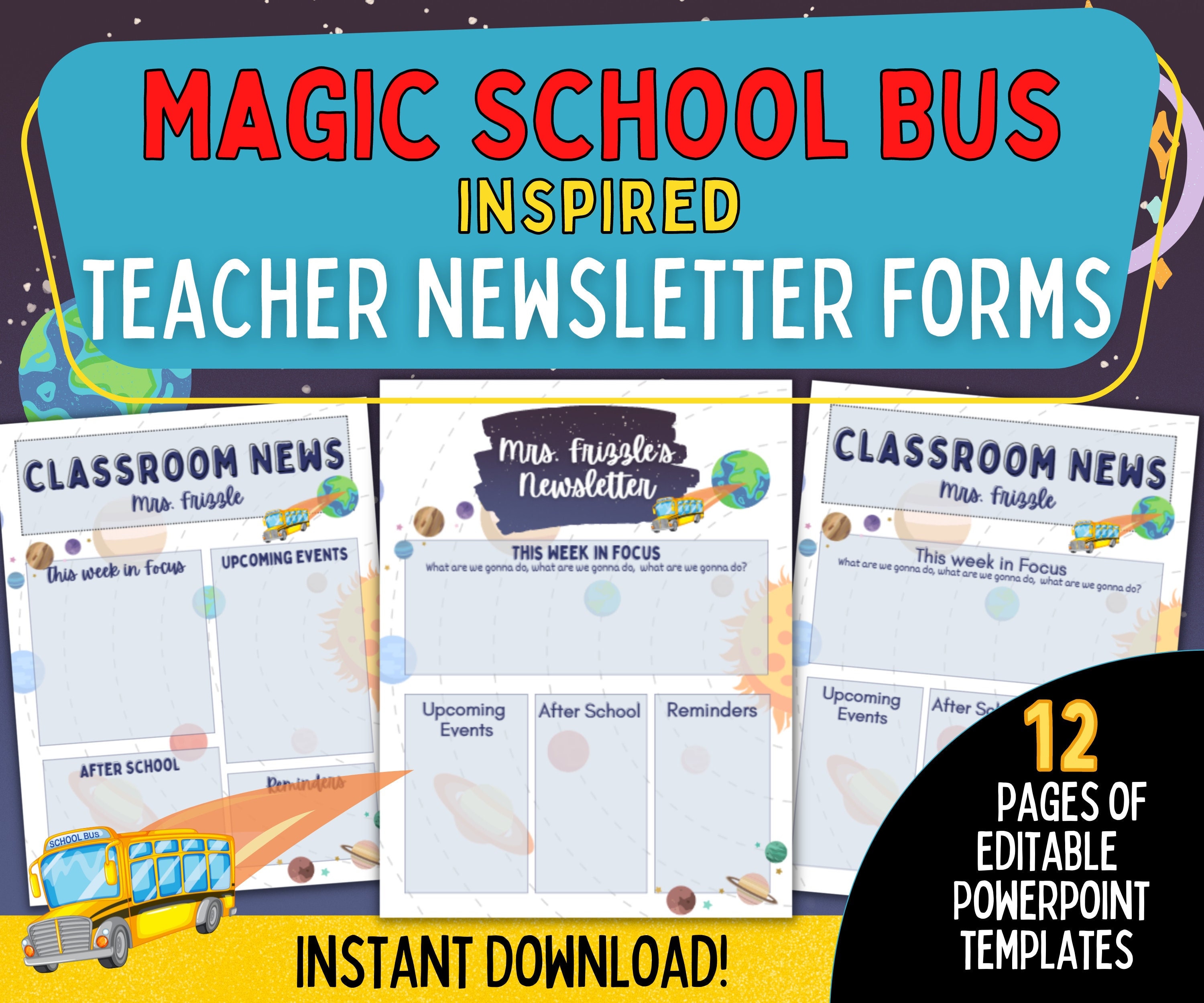 Teacher Newsletter Template | Parent Newsletter | Classroom Newsletter ...