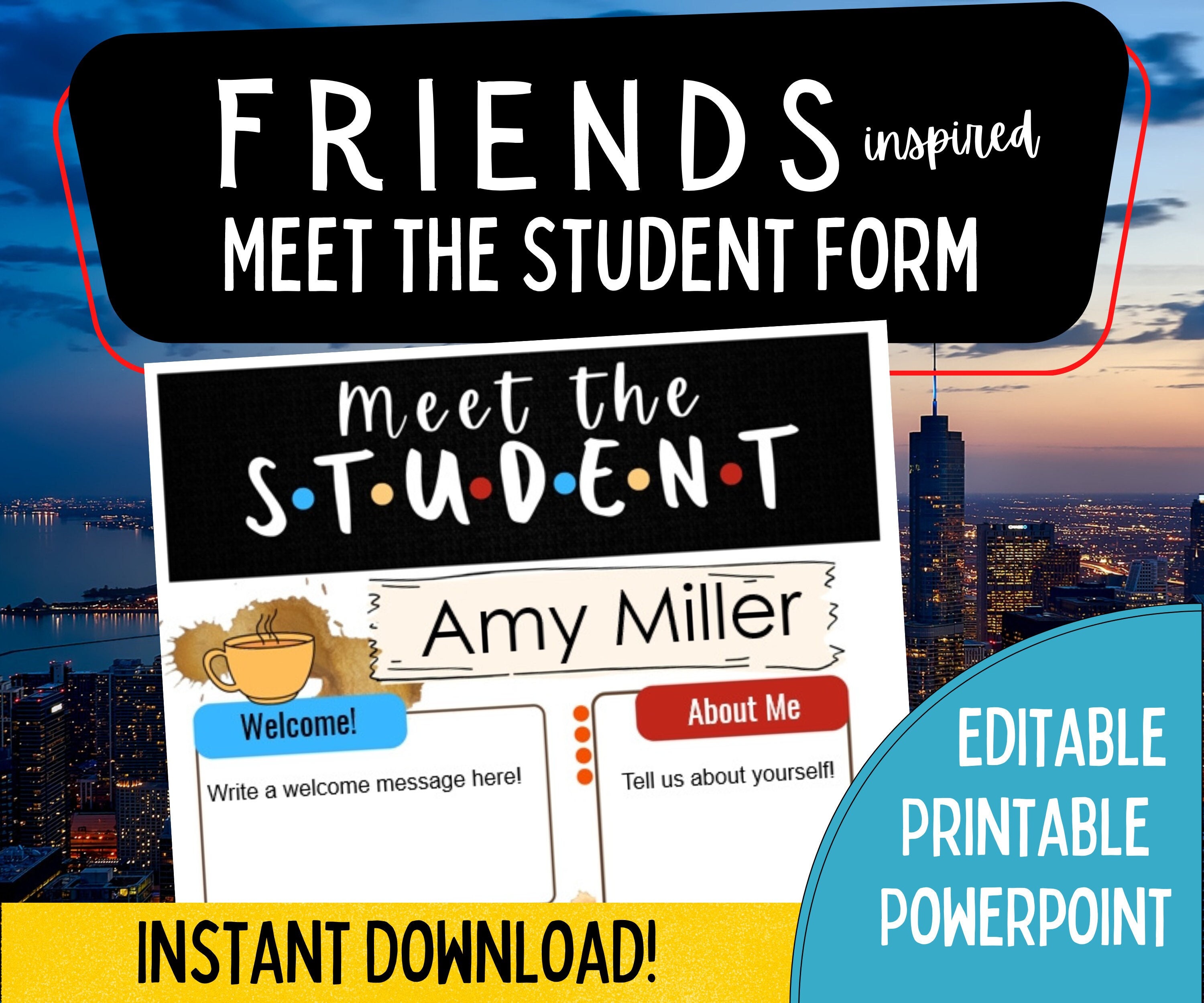 Meet the Student EDITABLE PRINTABLE Form | Student Form | Back to ...