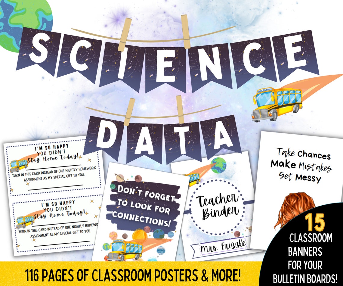 Back to School Magic School Bus Inspired Bundle | Classroom Posters ...