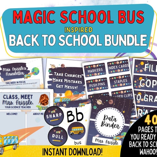 Back to School Magic School Bus Inspired Bundle Classroom - Etsy