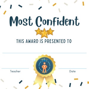 End of School Year Awards +bonus Blank Template PRINTABLE- 100 Unique ...