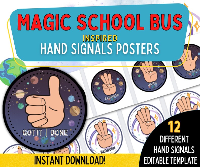 Hand Signals Poster | Hand Signals for Classroom Management | Student ...