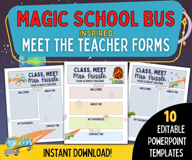 Meet the Teacher EDITABLE PRINTABLE Forms | Back to School Teacher ...