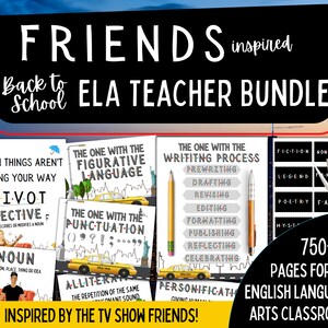 ELA Teacher Friends Classroom Decor Bundle Creative Writing Classroom ...