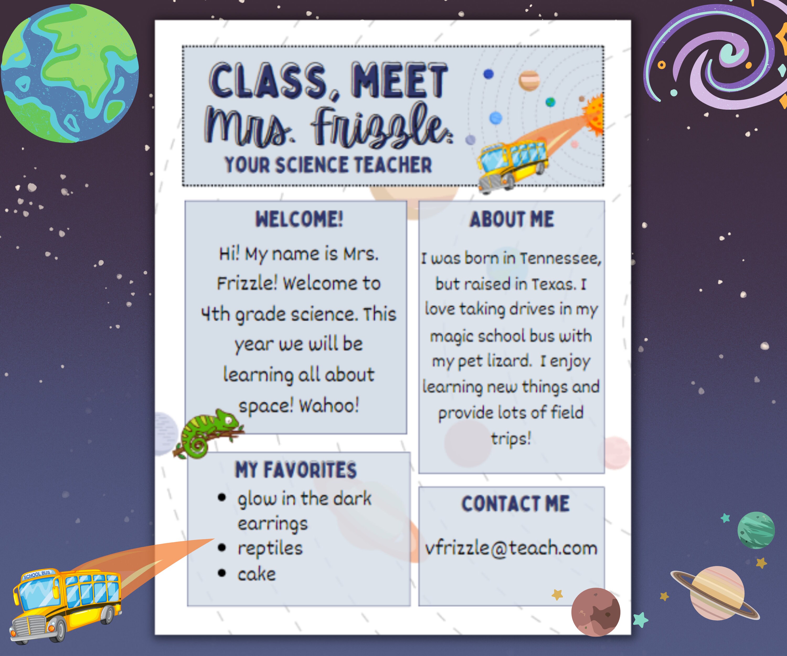Meet the Teacher EDITABLE PRINTABLE Forms | Back to School Teacher ...