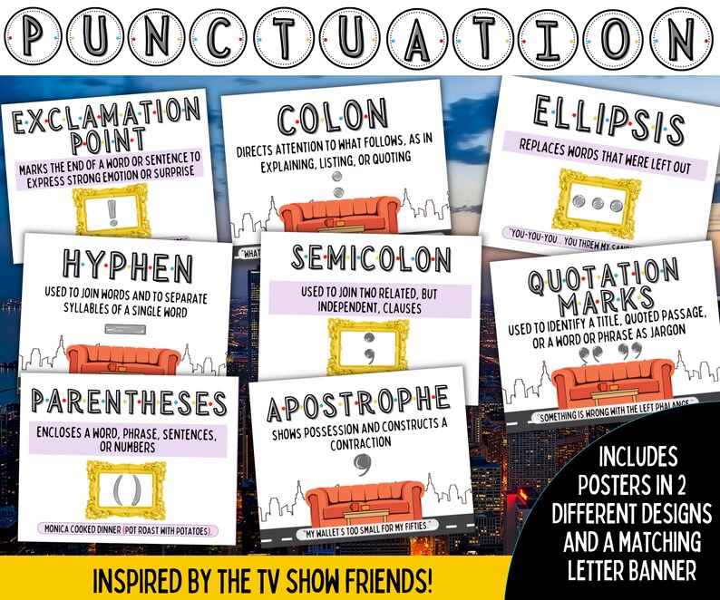 Punctuation Bulletin Board | English Language Arts Classroom Decor ...