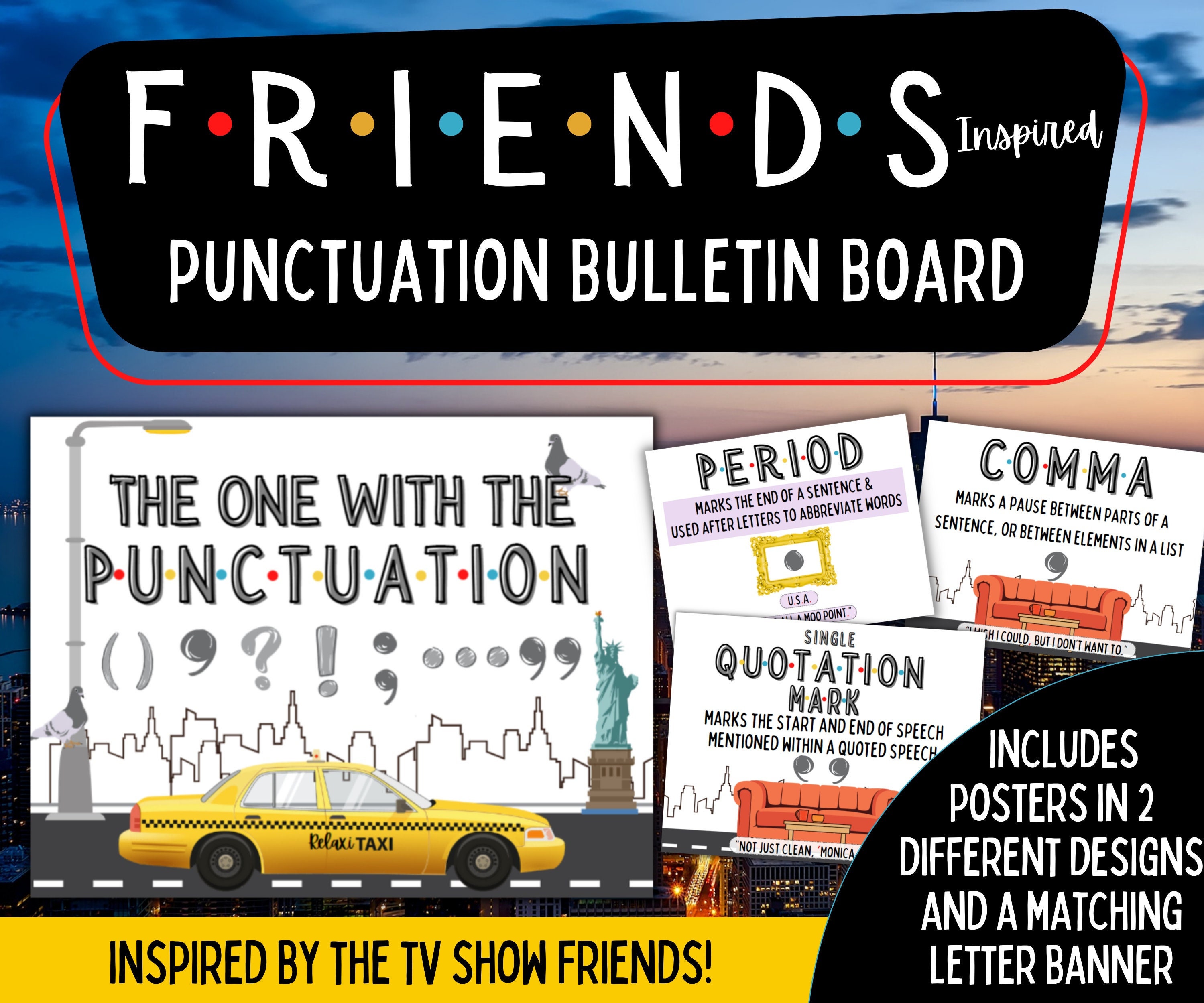 Punctuation Bulletin Board English Language Arts Classroom - Etsy