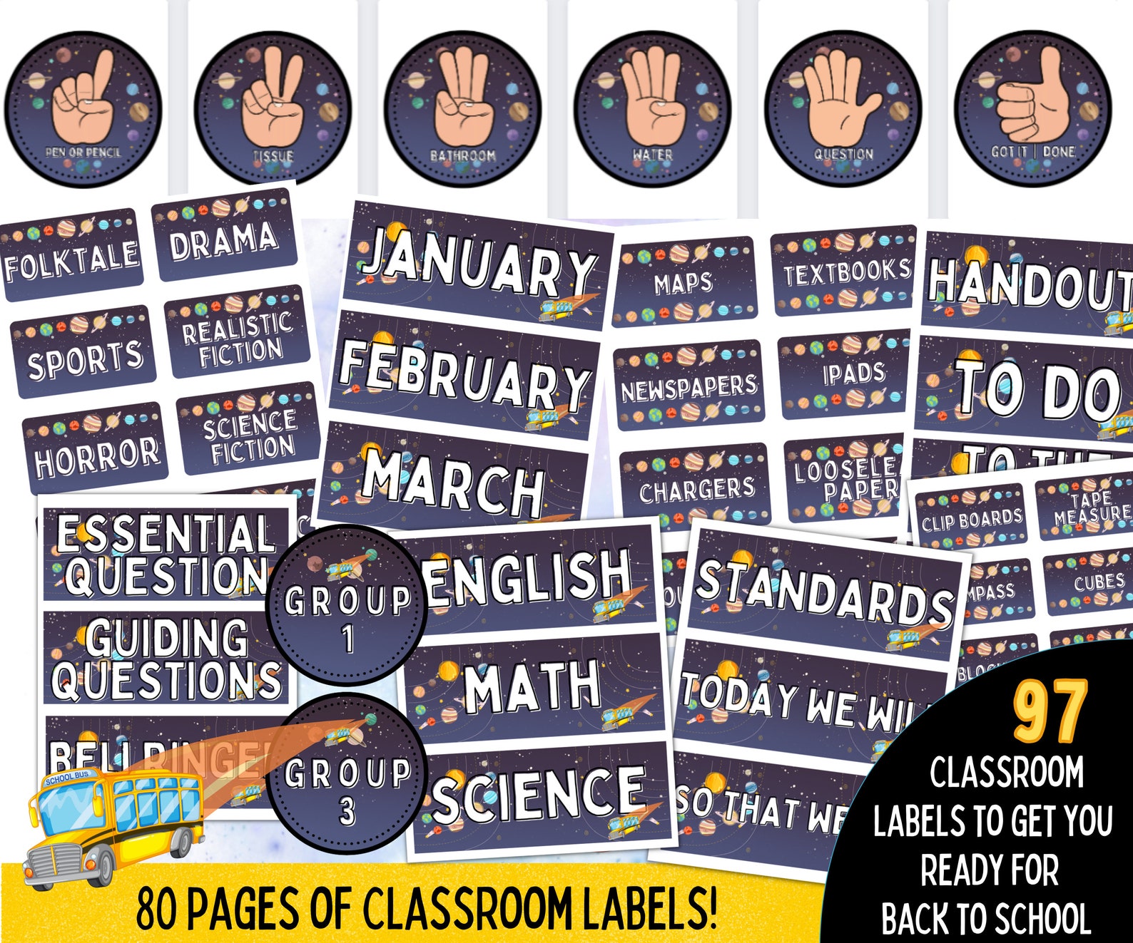 Back to School Magic School Bus Inspired Bundle | Classroom Posters ...