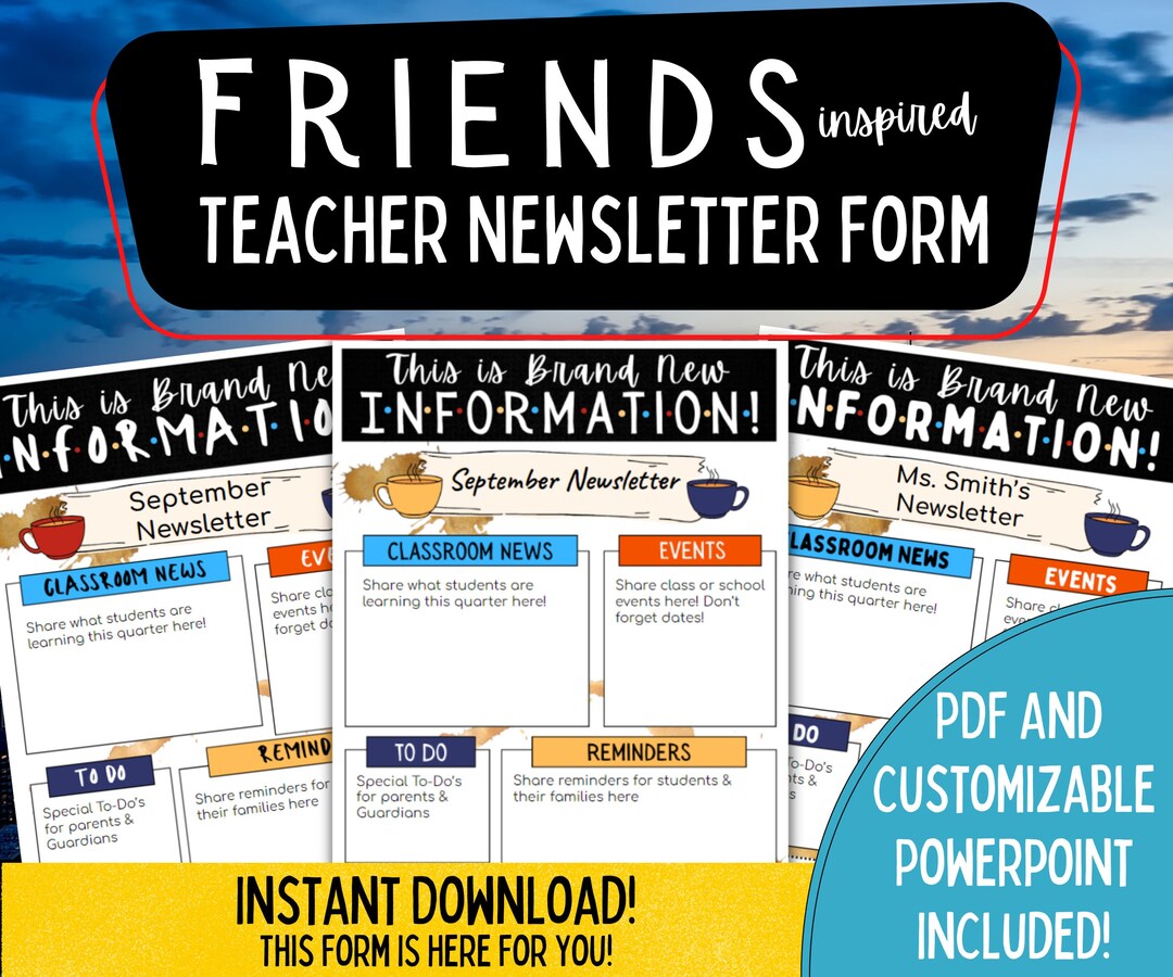 Teacher Newsletter Template | Parent Newsletter | Classroom Newsletter ...
