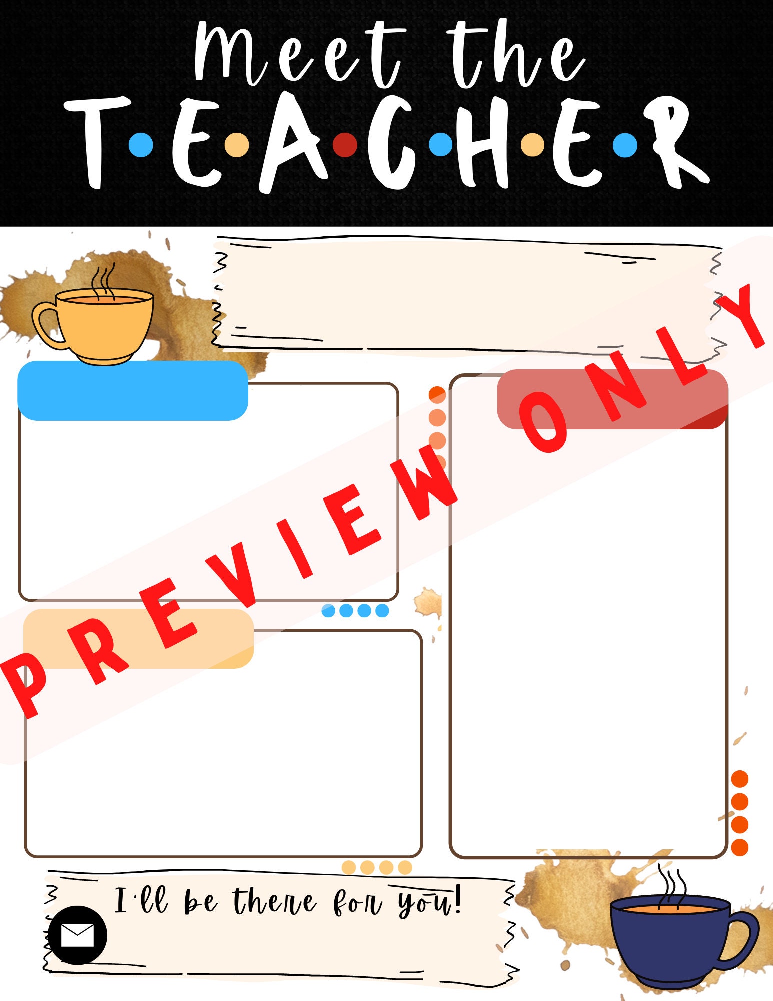 Meet the Teacher EDITABLE PRINTABLE Form | Friends Inspired - Etsy