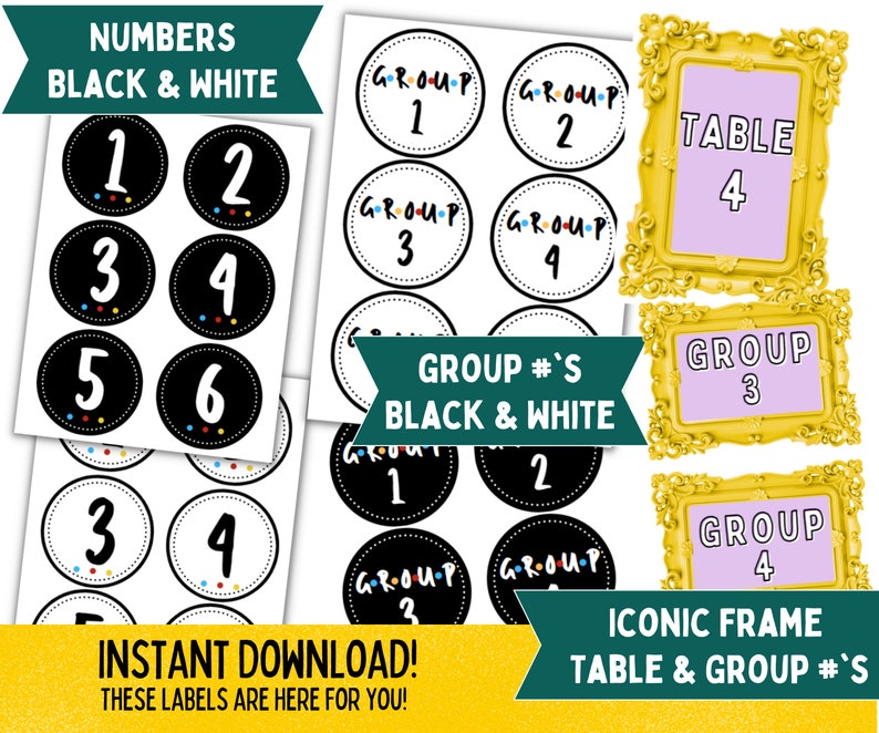 Classroom Number Labels | Teacher Labels | Organization Labels | Group ...