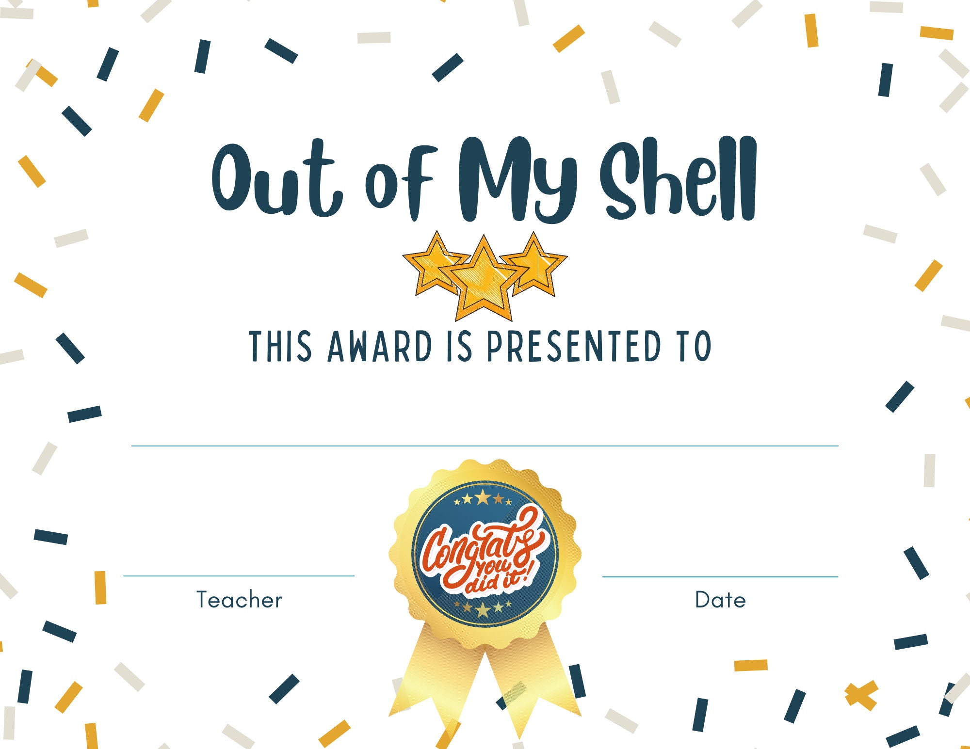 End of School Year Awards +bonus Blank Template PRINTABLE- 100 Unique ...