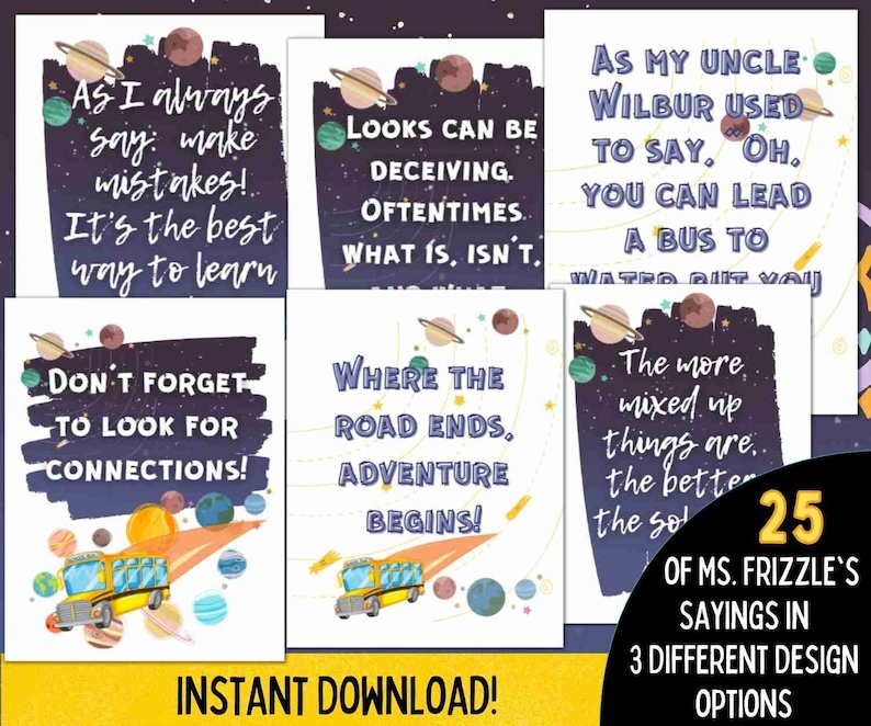 Back to School Magic School Bus Inspired Bundle | Classroom Posters ...