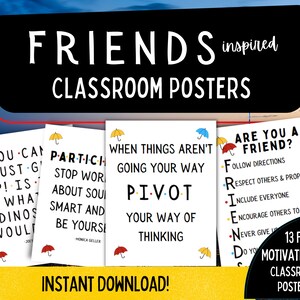 ELA Teacher Friends Classroom Decor Bundle | Creative Writing Classroom ...