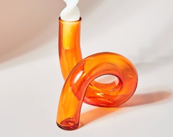 Funky Glass Candle Holder - Etsy
