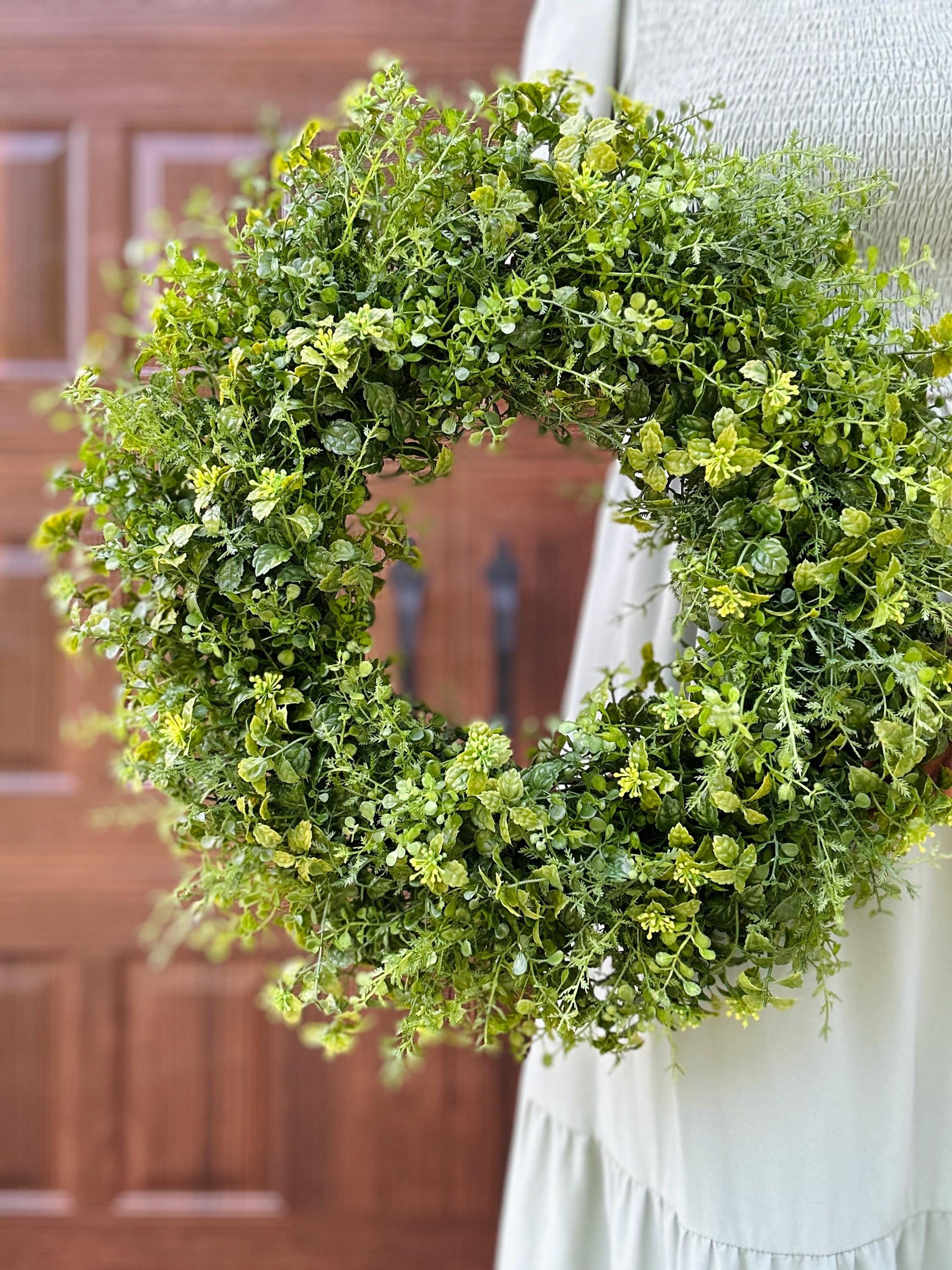 Everyday Greenery Wreath for Front Door, Year Round Home Decor, Modern ...