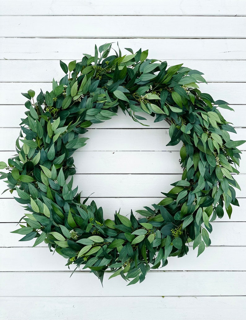 Extra Large Everyday Greenery Wreath, Wedding XL Wreath, Church Door ...