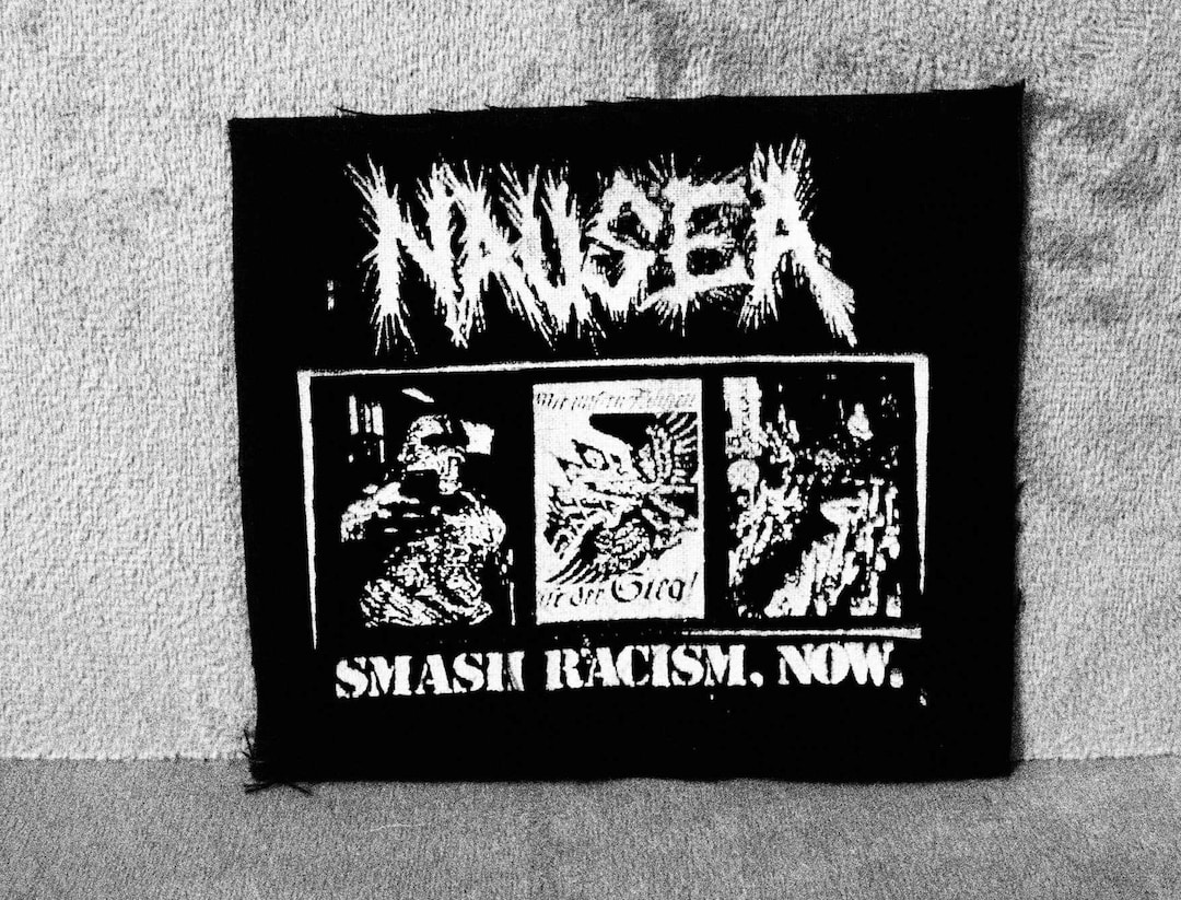 Nausea "smash Racism Now!" Crust Punk Band Patch - Etsy