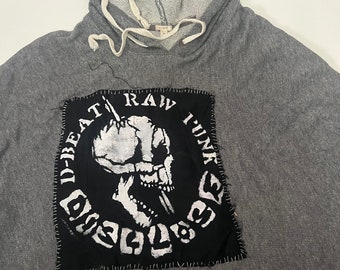 Punk Patched Hoodie - Etsy