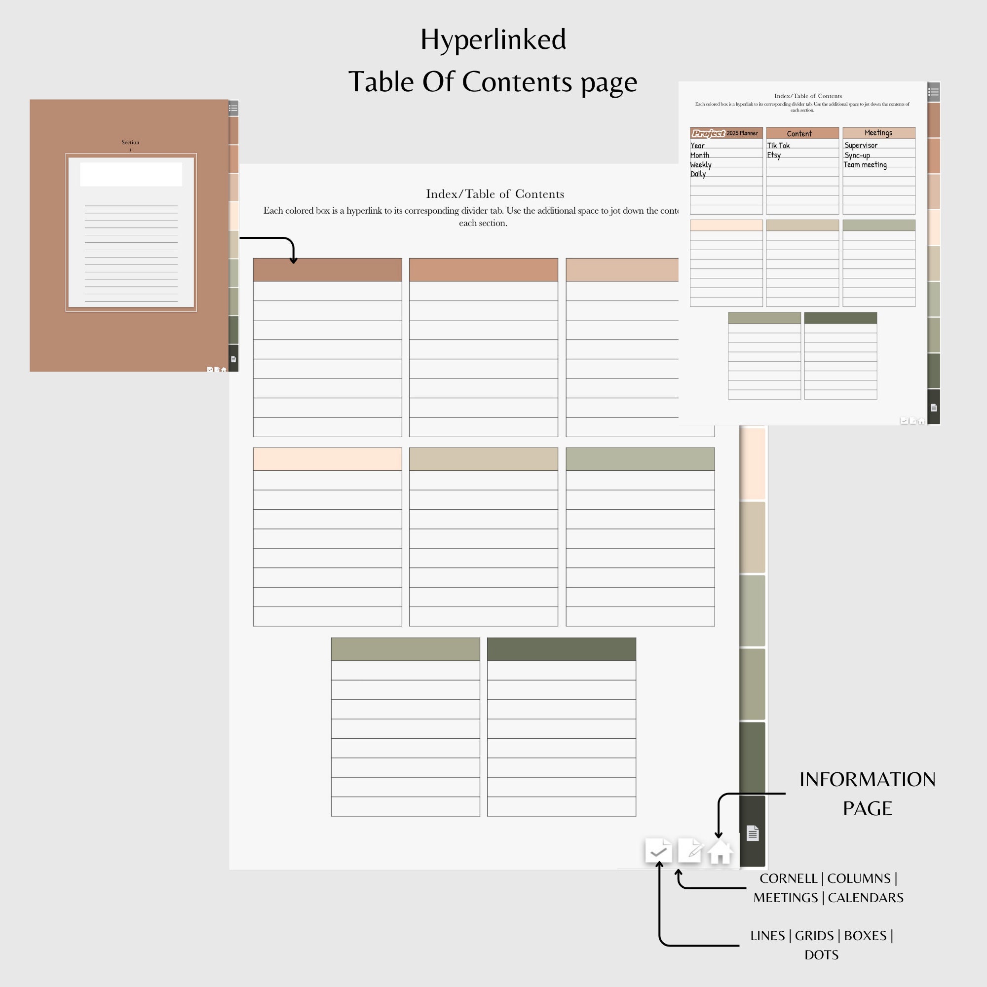 8 Subject Digital Notebook by A Day With Logan, Hyperlinked Notebook ...