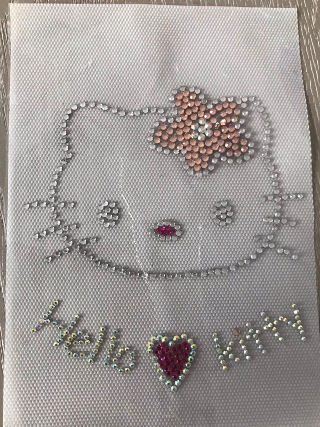 Hotfix Rhinestone HELLO KITTY Transfer - Etsy