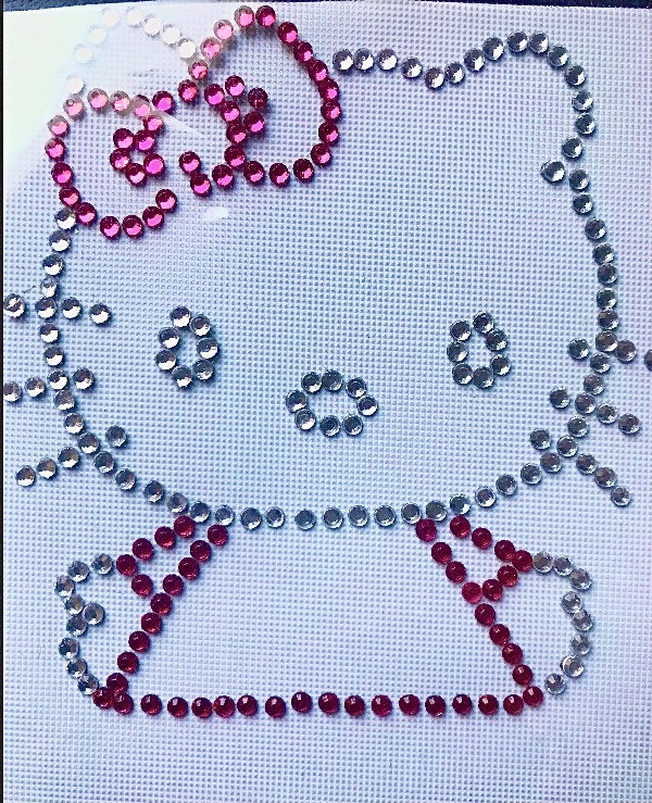 Hotfix Rhinestone HELLO KITTY Transfer Motif Appliqué Iron On - Etsy