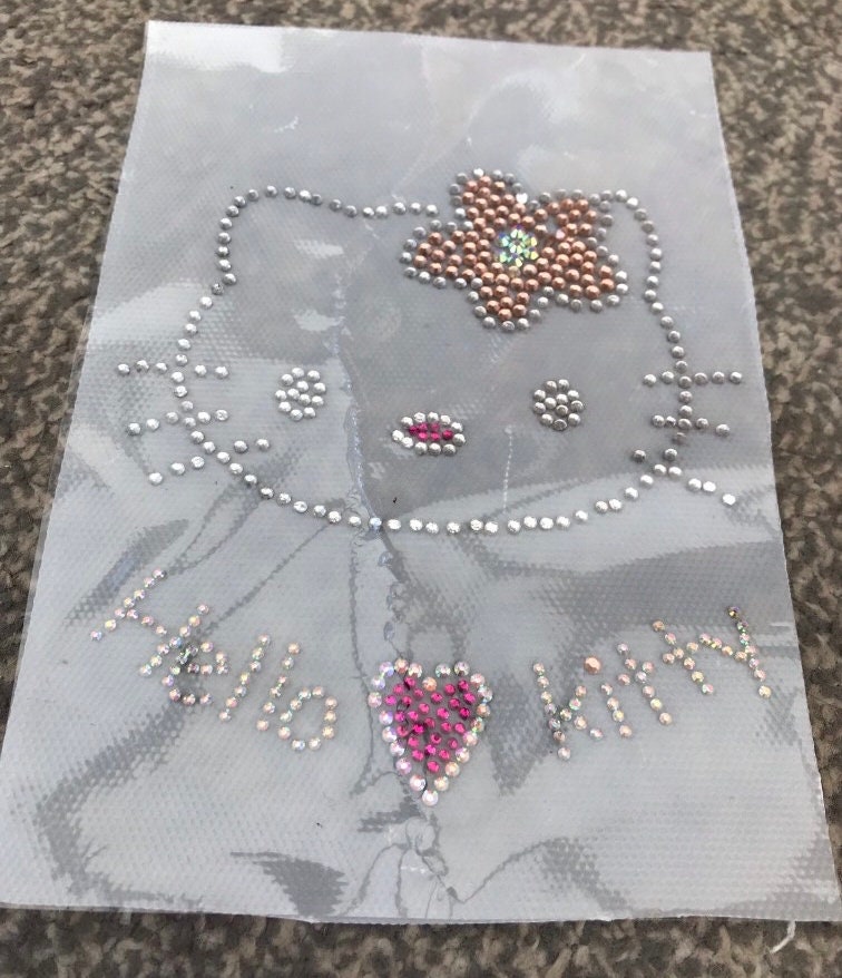 Hotfix Rhinestone HELLO KITTY Transfer - Etsy