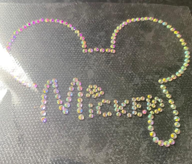Hotfix Rhinestone Disney Mickey Mouse Transfer - Etsy