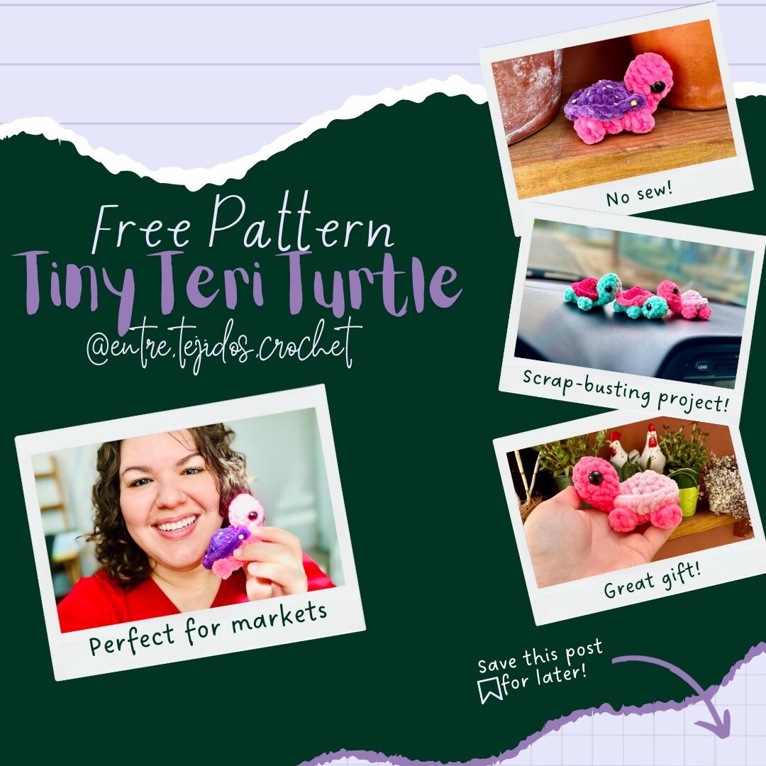 Tiny Teri Turtle Crochet Pattern Teri Tiny Turtle Plushie Turtle ...