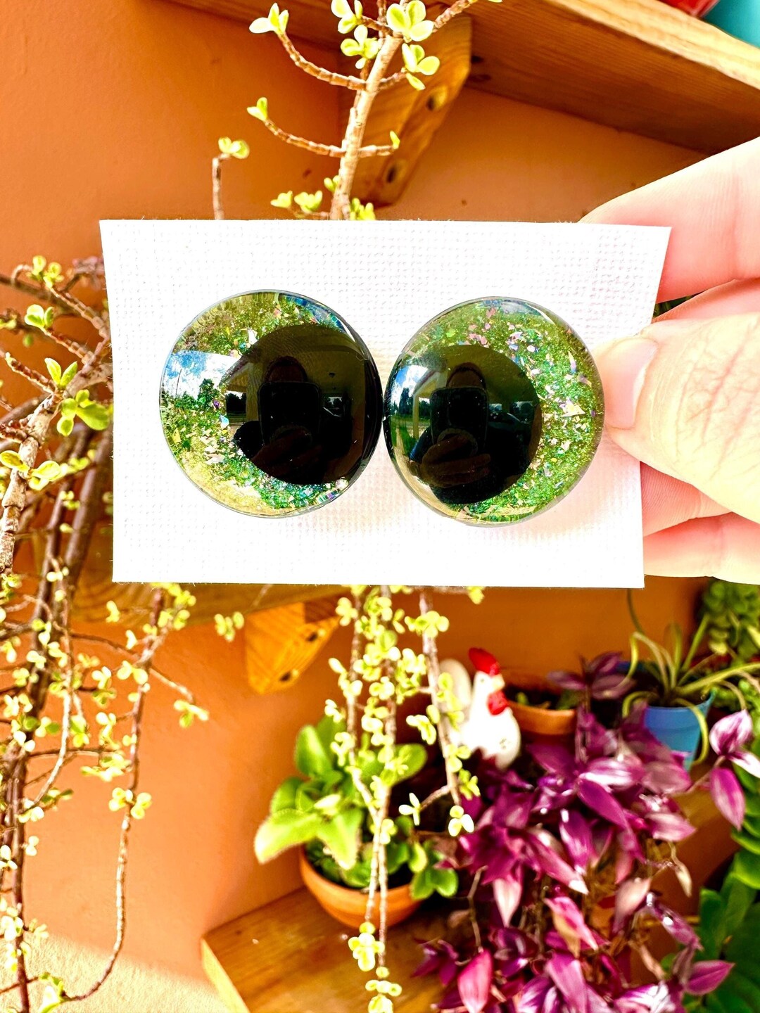 Made to Order Handpainted Glitter Recessed Eyes Amigurumi Hand-painted ...