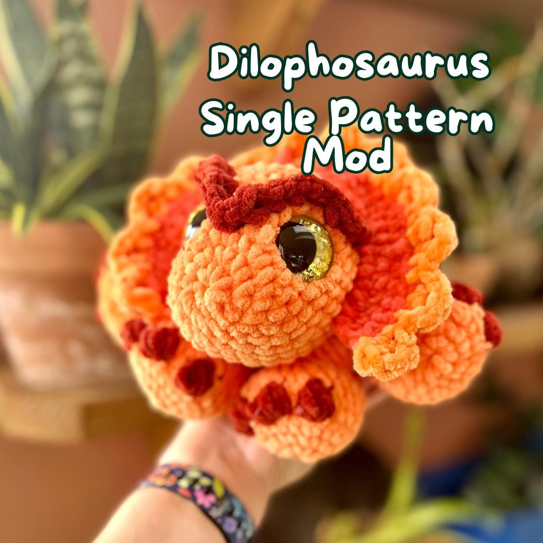 Dilophosaurus Crochet Pattern: Danny Dino Amigurumi (PDF Pattern) - Etsy