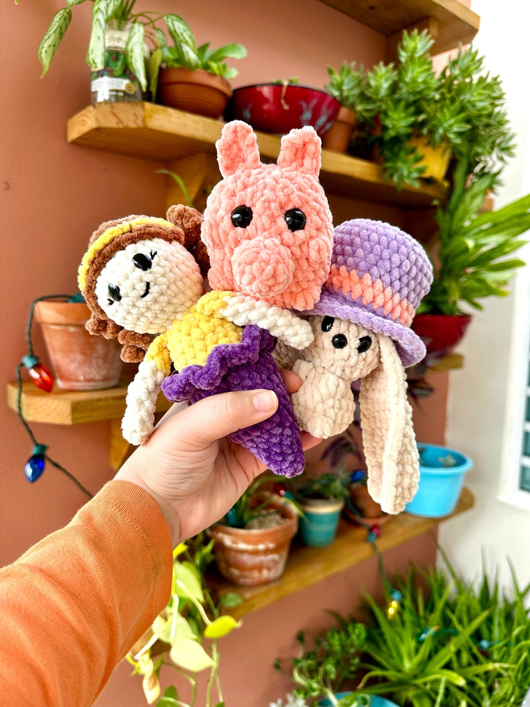 Pocket Crochet Plushies, Small Kawaii Amigurumi, Emotional Support ...