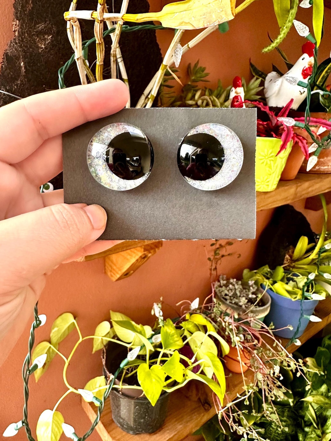 Made to Order Handpainted Glitter Recessed Eyes Amigurumi Hand-painted ...