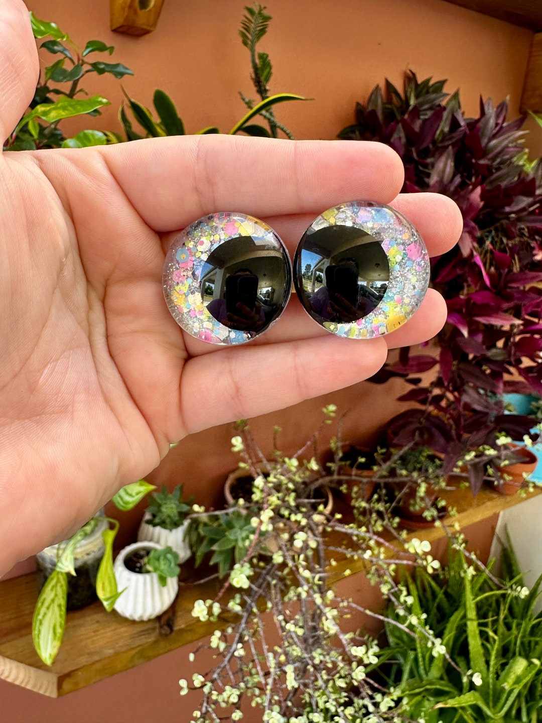 Made to Order Handpainted Glitter Recessed Eyes for Amigurumi Hand ...