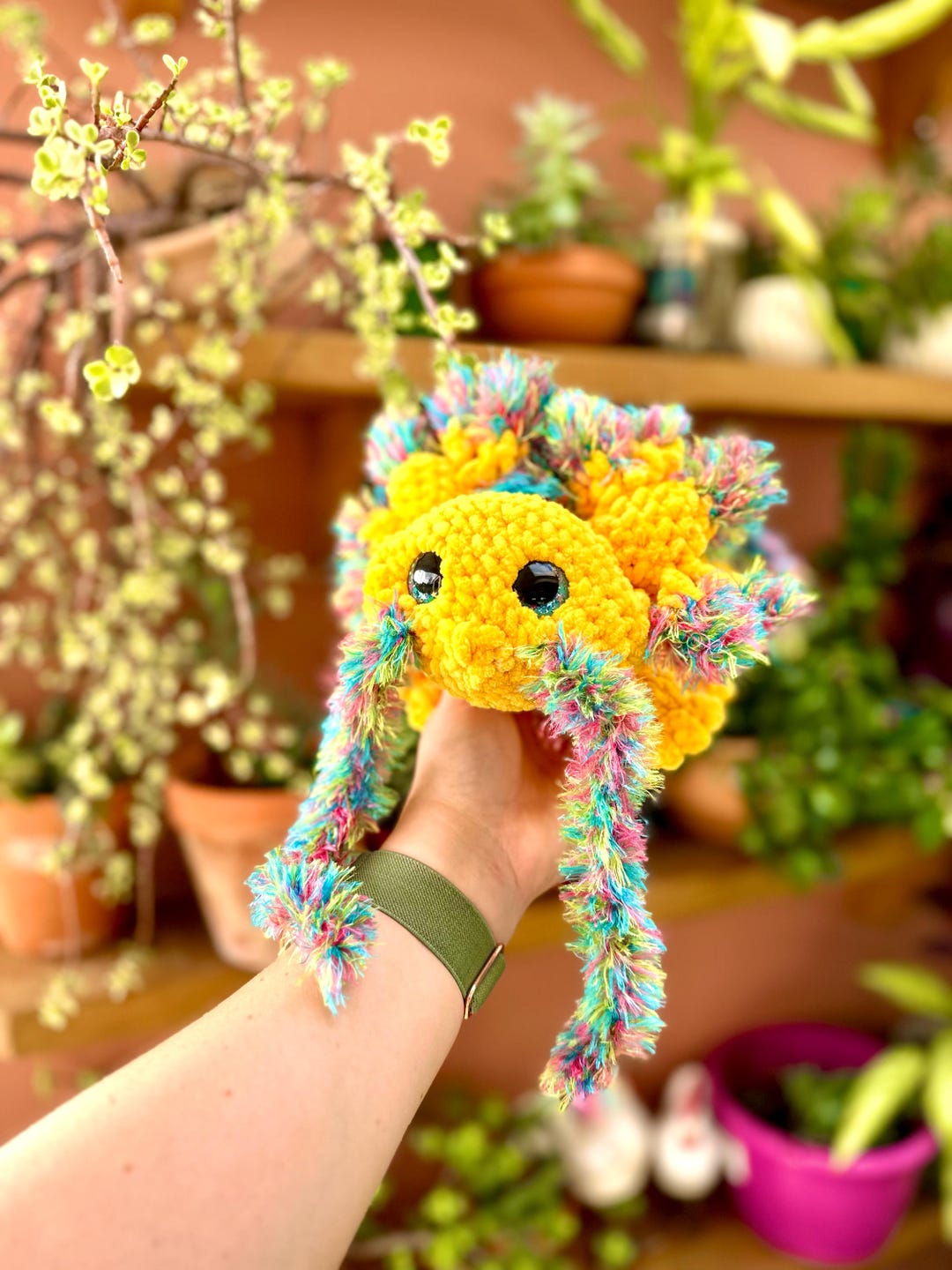 Crochet Axolotl Plushie Handmade Plushie Cryptic Axototl Kawaii ...