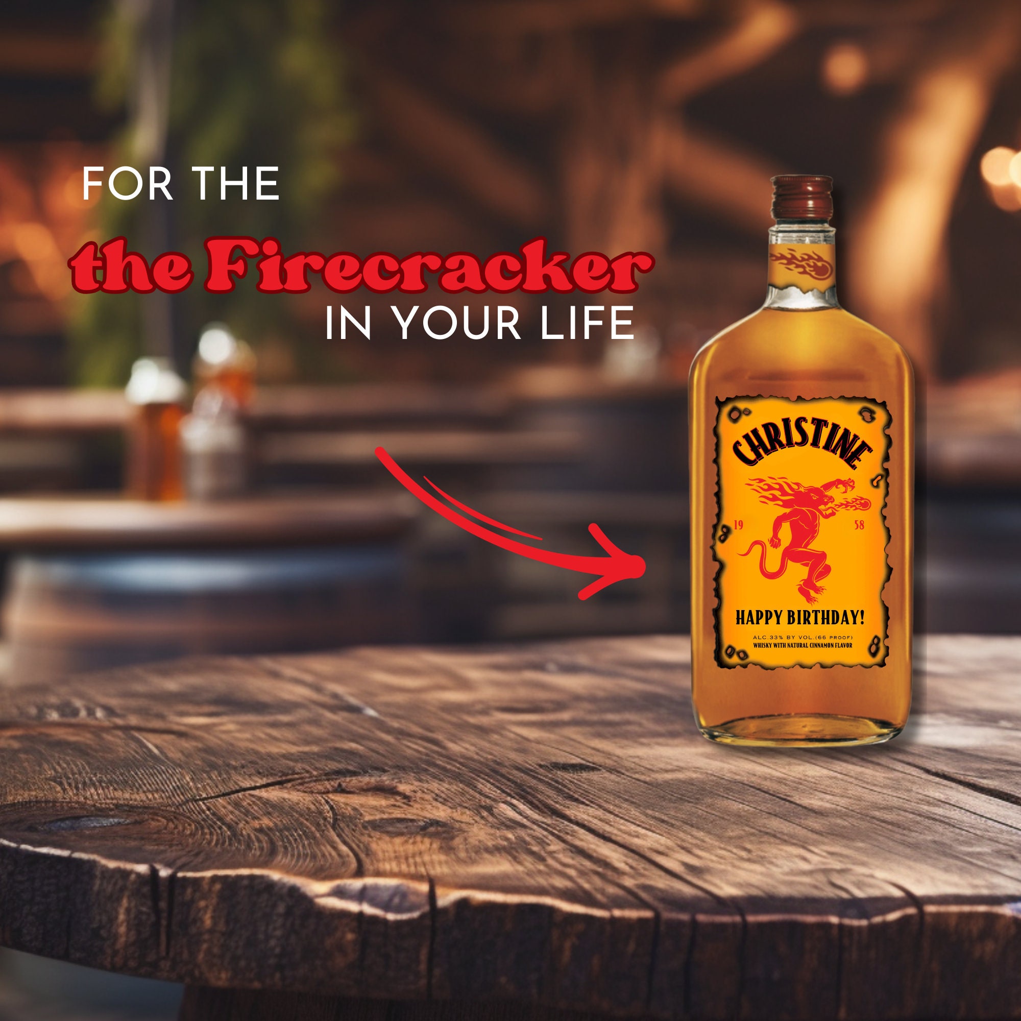 Blaze It Custom Label for Cinnamon Whiskey Personalized Whiskey Label ...