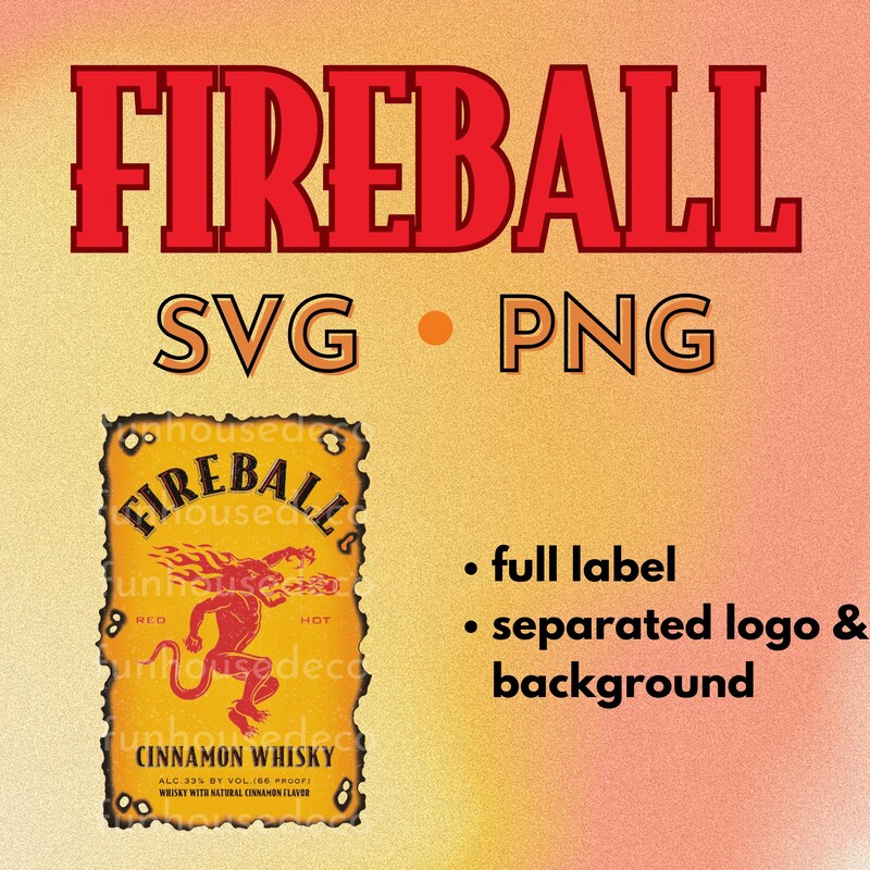 Fireball Whiskey - Etsy