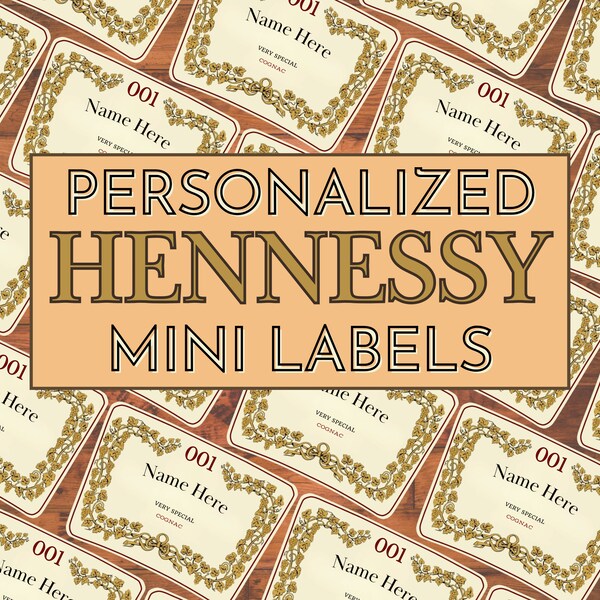 Hennessy Label - Etsy