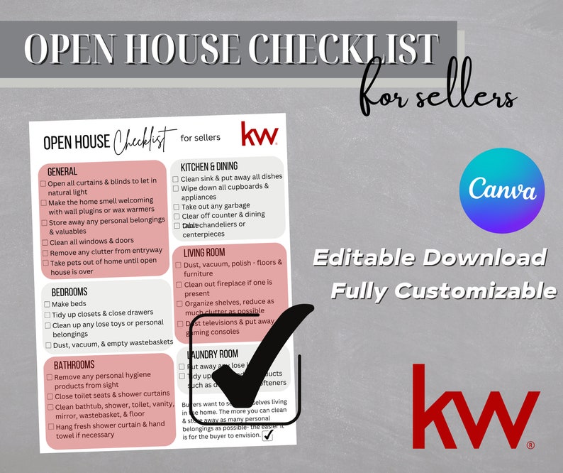 Open House Checklist for Sellers Keller Williams - Etsy Open House Checklist for Sellers Keller Williams - Etsy