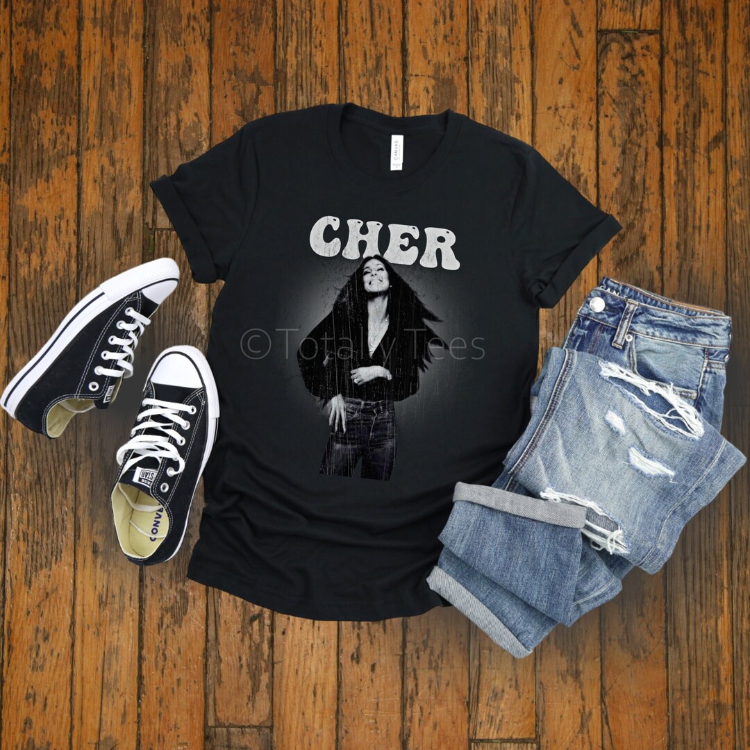 CHER T-shirt Shirt Tshirt Band Tee 1970s Vintage Aesthetic Distressed T ...